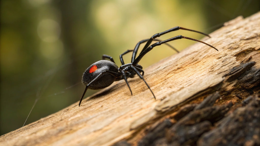 black widow face bite