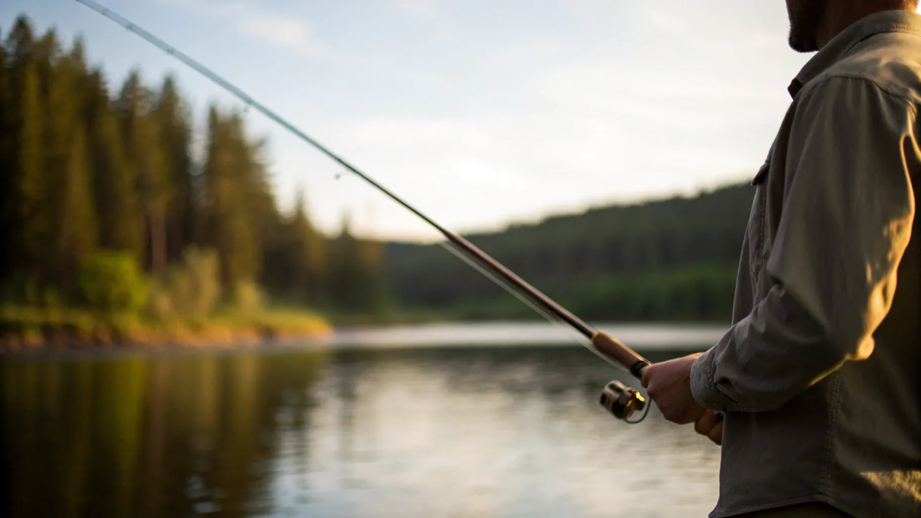 man with fishing rod
