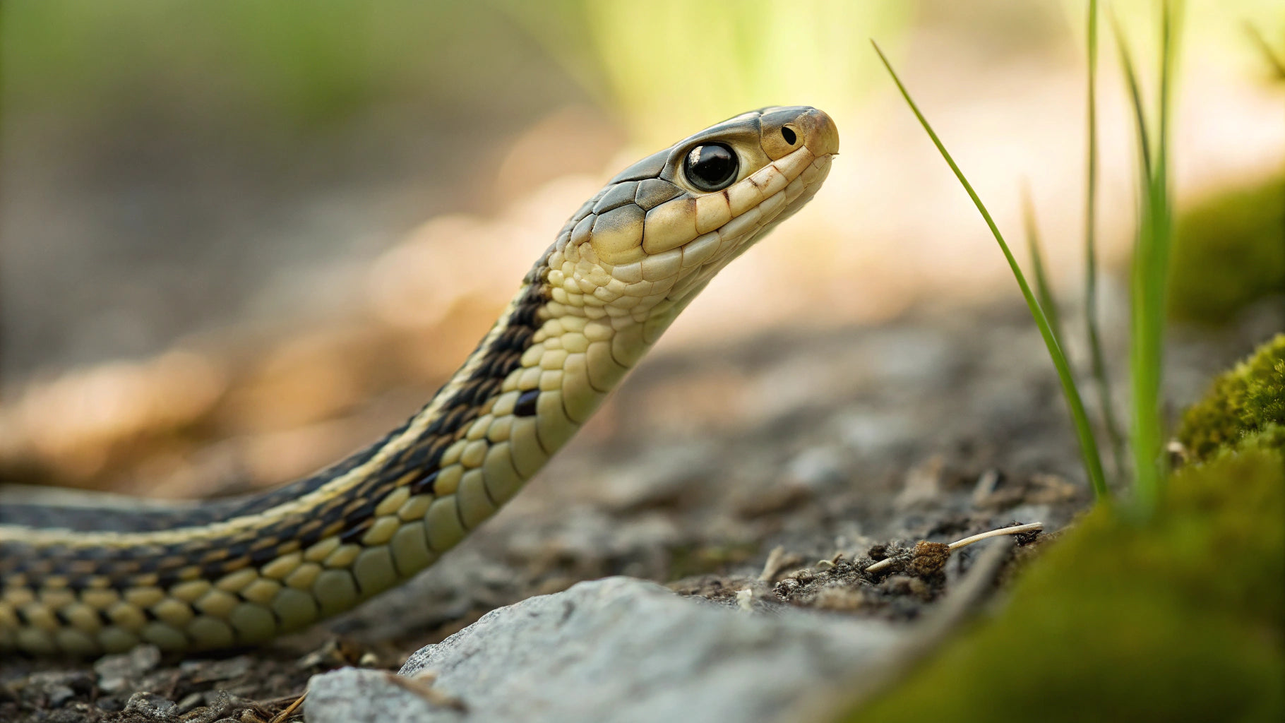 green garter snake bite