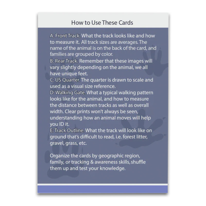 SILVA TRACKING: Animal Tracking Flashcards - Battlbox.com