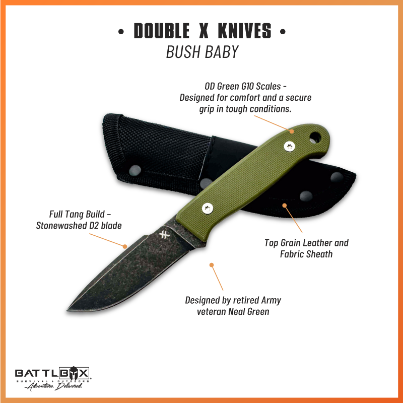 BattlBox | Double X Knives Bush Baby: Designed By Neal Green - Battlbox.com
