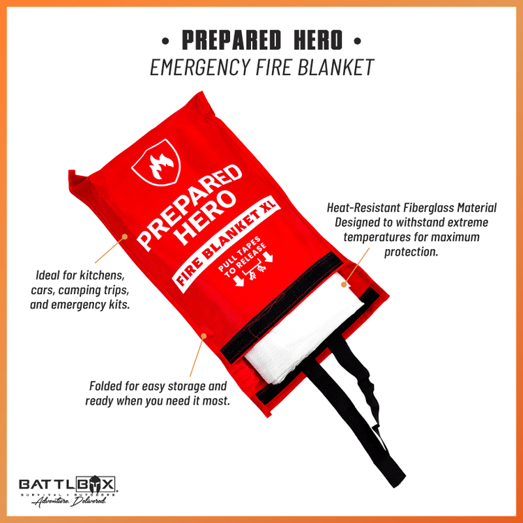 BattlBox | Prepared Hero - Emergency Fire Blanket - Battlbox.com