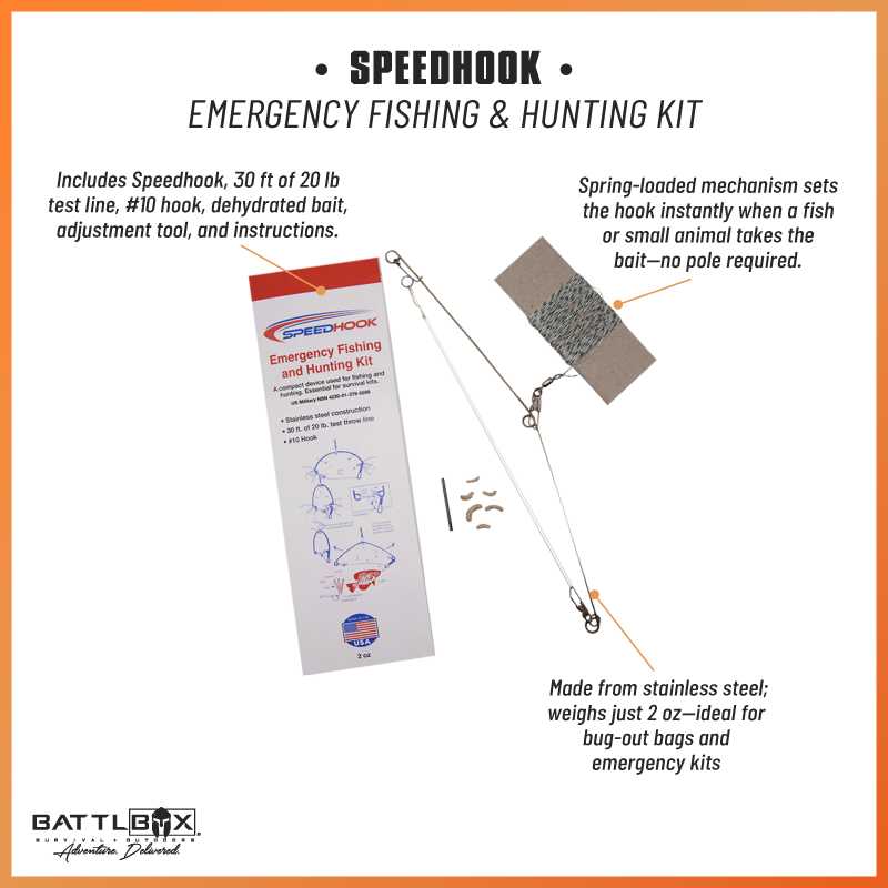 BattlBox | Speedhook - Emergency Fishing & Hunting Kit - Battlbox.com