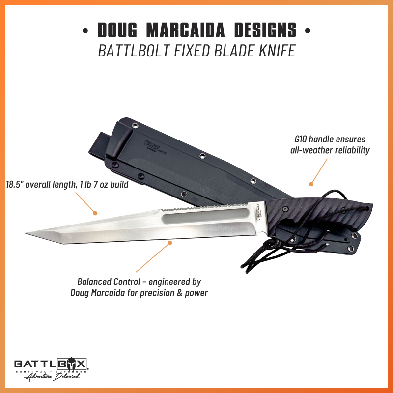 BattlBox | BattlBolt Fixed Blade Knife - Designed by Doug Marcaida ...