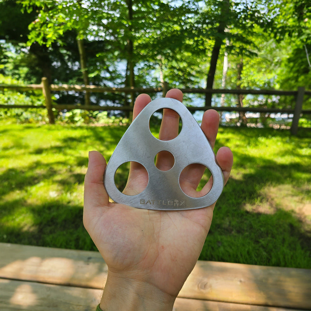 BattlBox Camping Tripod Board With Adjustable Chain & Hook - Battlbox.com