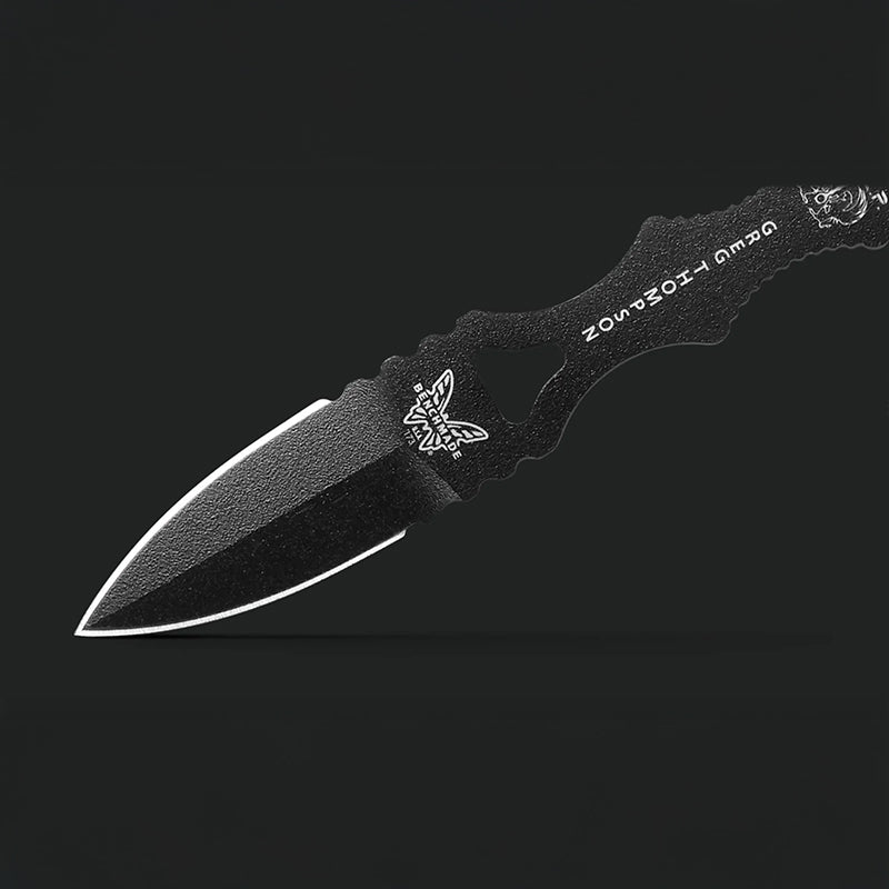 Benchmade Mini SOCP 440C Stainless Steel Fixed Blade With Finger Ring ...