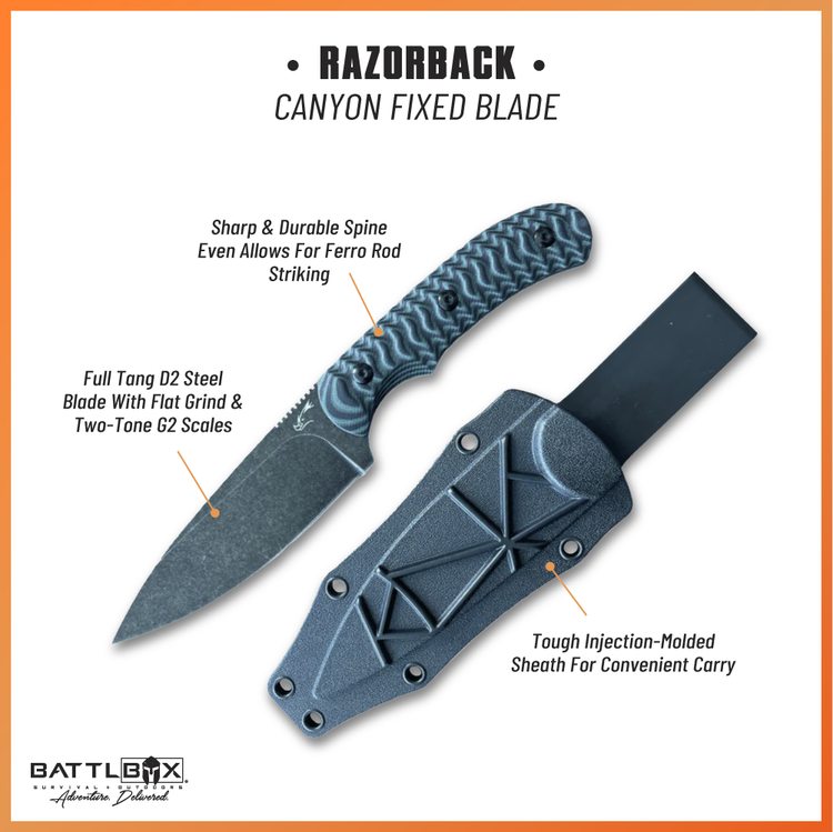 RAZORBACK Canyon Fixed Blade - Battlbox.com
