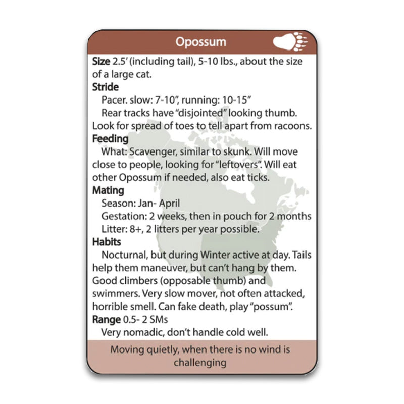 SILVA TRACKING: Animal Tracking Flashcards - Battlbox.com