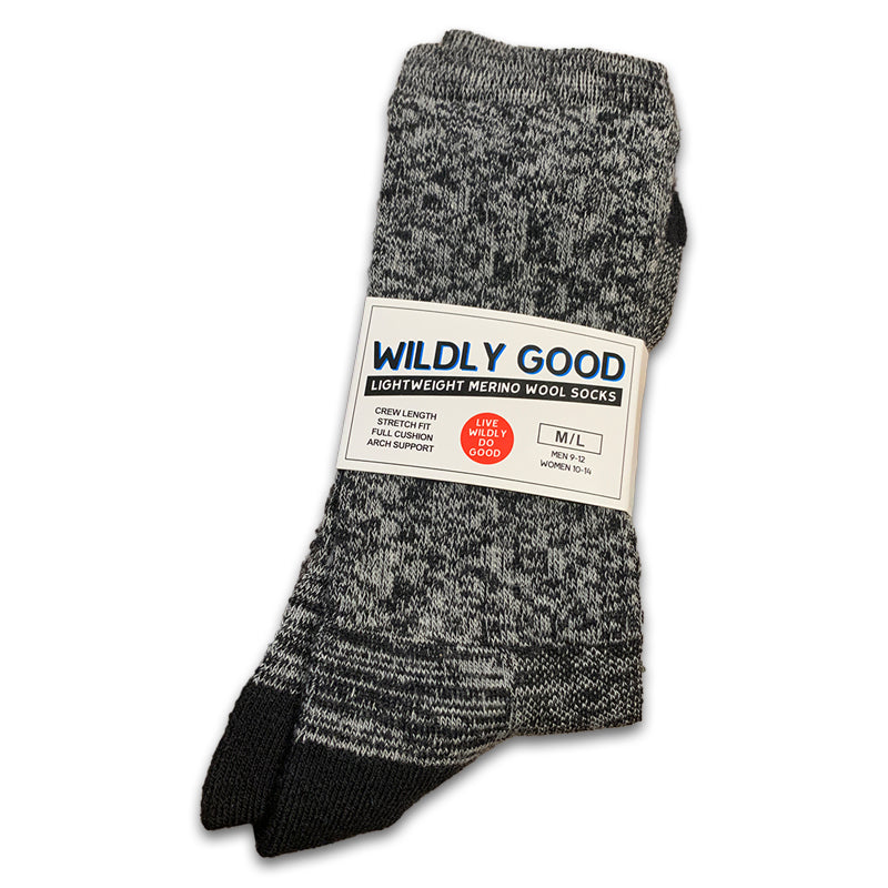 Wildly Good Lightweight Merino Wool Crew Socks - Battlbox.com