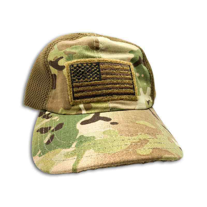 American Made Multicam Mesh Back Patch Hat - Battlbox.com